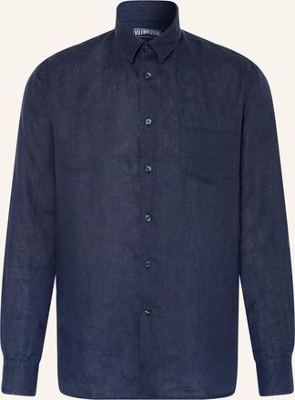 Vilebrequin Leinenhemd Caroubis Comfort Fit blau