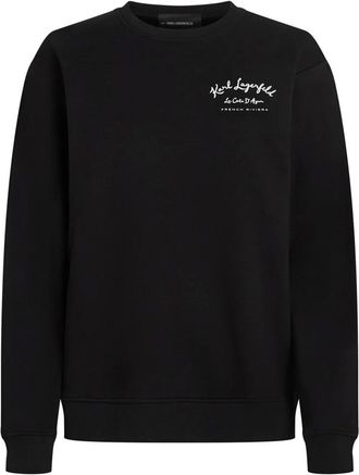 Karl Lagerfeld Femme, Sweatshirts et sweats &agrave; capuche, Noir, Taille: 40 FR Crewneck SweaT-shirt
