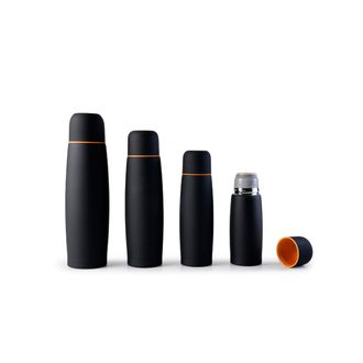 Ibili 745803 Isolierflasche f&uuml;r Fl&uuml;ssigkeiten, Edelstahl, Schwarz, 20 x 7 x 7 cm