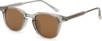 Generic Lunettes De Soleil Rondes R&eacute;tro UV400 For Hommes Et Femmes, Id&eacute;ales For Les Photos De Vacances Et De Sport.(Brown)