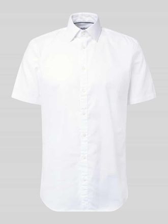 Jake*s Slim Fit Business-Hemd aus Baumwolle mit Kentkragen