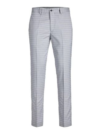 Jack & Jones Mens JPRFRANCO Check Trouser Anzughose, Light Grey Melange/Checks:SUPER Slim FIT, 54