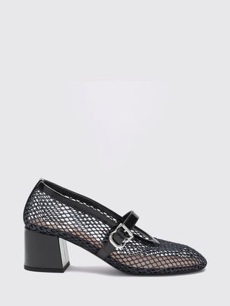 Alaia Mary-Jane-Pumps aus Lackleder und Mesh mit mittlerem Blockabsatz