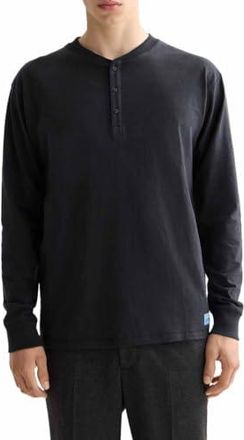 Scotch & Soda Slub Henley T-Shirt Ls Chemise, M&eacute;t&eacute;orite 021, L Homme