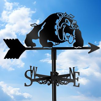 Generic Schwarze Wetterfahne aus Metall Zur Anzeige der Windrichtung Im Au&szlig;Enbereich f&uuml;R Hof Garten Bauernhaus Scheune Schuppen oder Terrasse(KK18)