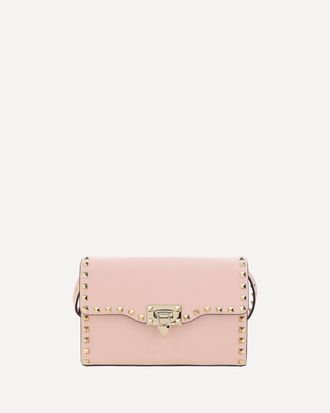 Valentino Garavani Rockstud mini Shoulder Bag in garnet calfskin Female UNI