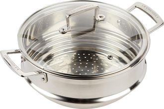 LE CREUSET Le Creuset Multi-D&auml;mpfeinsatz aus Edelstahl mit Glasdeckel, &Oslash; 24 cm, 96101924001000