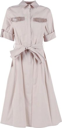 Antonelli Femme, Robes, Beige, Taille: 46 FR Abiti
