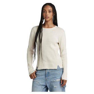 G-Star G-Star RAW Damen Ribbed Pullover, Beige (Antique White D24486-D563-G286), XS