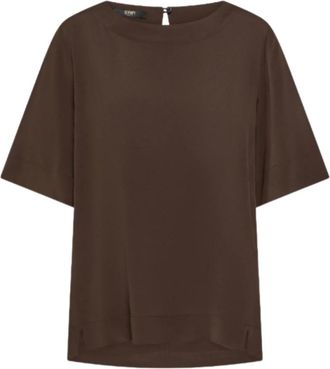 Seventy Femme, Tops, Brun, Taille: 36 FR T-Shirt &agrave; col rond