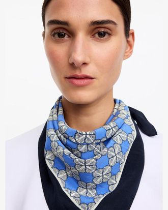 Arket Bedrucktes Seidentuch -Blau