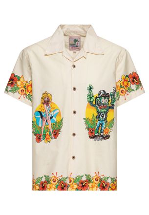 King Kerosin Herren Hawaiihemd Lucky Monster