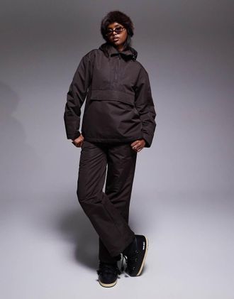 Threadbare Skihose in Schokobraun mit Taschen-Brown