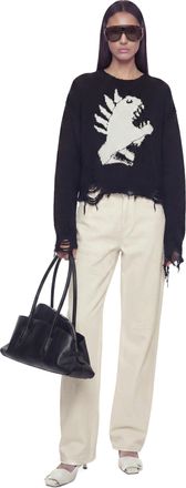 Ssheena Jacquard Intarsia Cropped Sweater