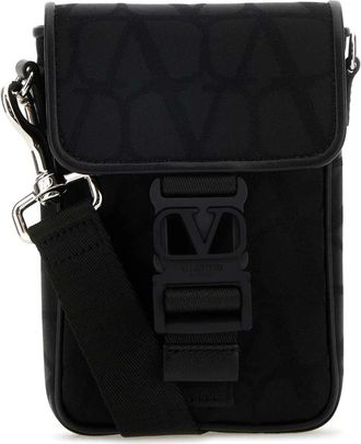 Valentino Garavani Homme, Sacs, Noir, Taille: ONE Size Toile Iconographe Phone Case