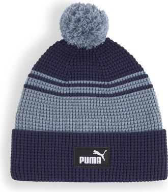 Puma Erwachsene Essentials Beanie mit Bommel OneSize, Navy Mix Blue