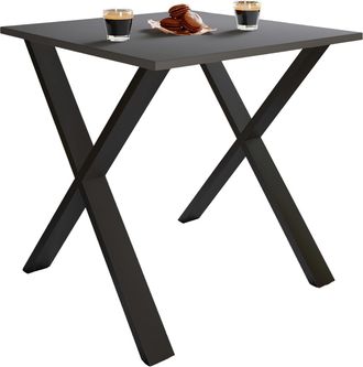 VCM Premium Holz Esstisch/H. 76 x B. 80 x T. 80 cm/K&uuml;chentisch Speisetisch Tisch Xona X