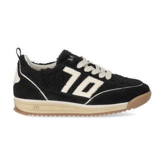Back70 Back70 - Baskets Jogger en Daim Noir avec Tissu Teddy - Femme - Chaussures - Noir - Taille: 37 EU