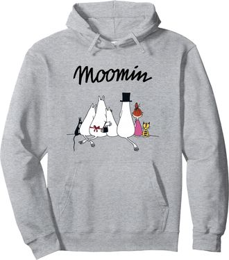 Moomin Mumin-Familie sitzend Pullover Hoodie