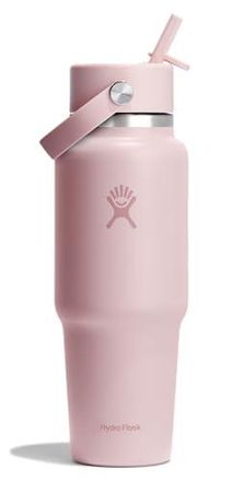 Hydro Flask Travel Bottle 946 ml (32 OZ) - Bouteille en acier inoxydable isolée avec isolation sous vide TempShield et bouchon Flex paille étanche - Trillium