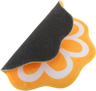 Valiclud Blumenförmiger Teppich Aus Velours rutschfeste Wohnmatte Für Wohnzimmer Und Schlafzimmer Weicher Dekorativer Fußteppich 60x60cm Hautfreundlich Und Pfl