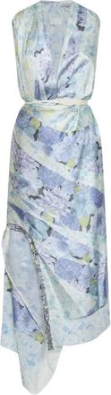 Maison Margiela Femme, Robes, Multicolore, Taille: 36 FR Robe portefeuille drap&eacute;e &agrave; fleurs