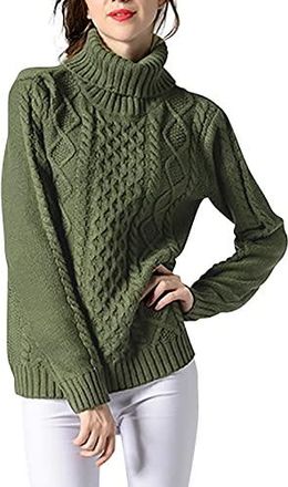 Generic T-shirt de compression pour femme - Haut de fitness - Col roul&eacute; - Couleur unie - Pull en tricot &agrave; manches longues - Pull pour la maison - Cadeau de No