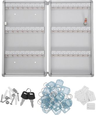 Angoily Wandmontierter Aluminiumschl&uuml;ssel-Schrank mit Haken und Schl&uuml;sselanh&auml;ngern Abschlie&szlig;bare Wetterfeste Metall-aufbewahrungsbox f&uuml;r B&uuml;ro Werkstatt und Zu