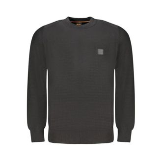 HUGO BOSS Homme, Sweatshirts et sweats &agrave; capuche, Noir, Taille: XL Pull Homme en Coton Noir