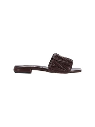 Miu Miu Quilted Leather Sandals
