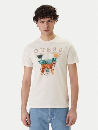 Guess T-Shirt M6GI33 K3310 &Eacute;cru Regular Fit