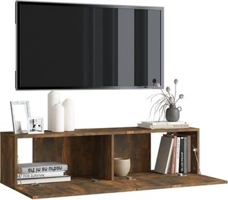 Generic TV Schrank mit 2 Klappt&uuml;ren, TV M&ouml;bel, H&auml;ngeboard, Lowboard, Fernsehschrank, Fernsehtisch, Sideboard, Holzwerkstoff(Wei&szlig; 80x30x30cm) (120x30x30cm)