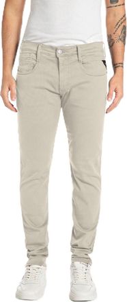 Replay Herren Jeans Anbass Slim-Fit Hyperflex Colour X-Lite mit Stretch, Grau (Moon Grey 604-1), 34W / 30L