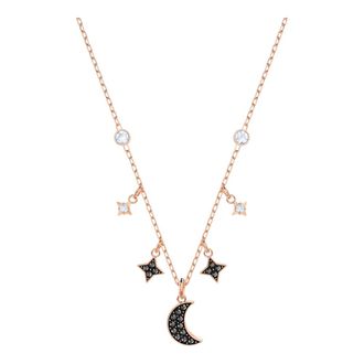 Swarovski Femme, Accessoires, Brun, Taille: ONE Size Collier Symbolica Lune et &Eacute;toile