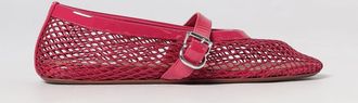 Alaia Mary Jane Ballerinas aus Netz-Nylon und Lackleder mit Riemchen