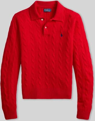 Polo Ralph Lauren Regular Fit Poloshirt aus Woll-Mix mit Kaschmir-Anteil