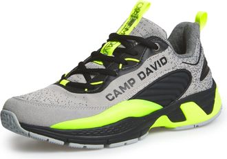 Camp David Herren Premium Sneaker mit Jacquard-Design und Rubber Logo Storm Grey, 41