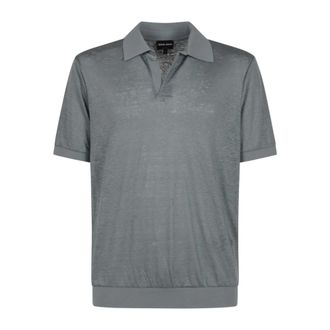 Giorgio Armani Stilvolle Polo Shirts Kollektion - - Tops - Herren - Blau - XL