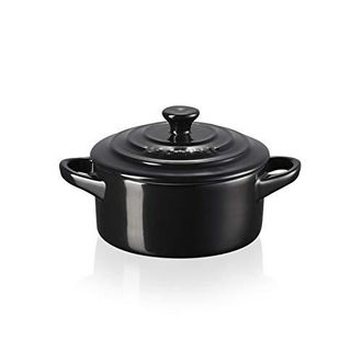 LE CREUSET Mini-Cocotte aus Steinzeug, 250 ml, 10 x 5 cm, Schwarz Matt, 71901100000100