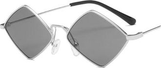 Generic Lunettes De Soleil D&eacute;coration De Vacances For Hommes Et Femmes Lunettes De Soleil En M&eacute;tal For Les D&eacute;placements Domicile-travail(Silver)