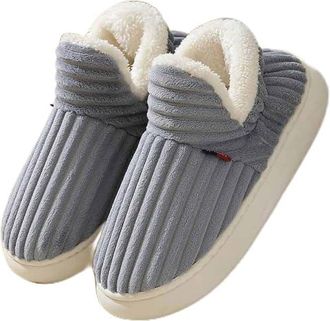 Generic Pantoufles en peluche pour femme - Doubl&eacute;es en polaire - Antid&eacute;rapantes - Chaudes - Pour lint&eacute;rieur - Confortables - En fourrure - Antid&eacute;rapantes - Se