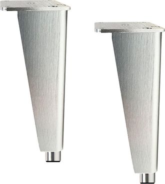 Generic 2 St&uuml;ck Metall-M&ouml;belf&uuml;&szlig;en, Verstellbare Quadratische Schrankbeine, Verdicktes Aluminium, Robuste Tisch Stuhlbeinverl&auml;ngerungen, Mit Fu&szlig;schutzkappe(Sil