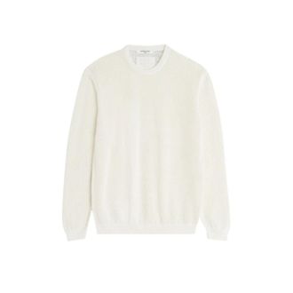 Maison Kitsun&eacute; Homme, Sweatshirts et sweats &agrave; capuche, Beige, Taille: M Open Knit Cotton Jumper - Taille: M,Couleur: 0383 - Pure Ecru