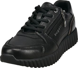 Bugatti Woman Damen Low-Top Sneaker, Frauen Halbschuhe,Sportschuhe,Freizeitschuhe,Turnschuhe,Laufschuhe,Freizeit,Black/Metallics (1090),38 EU / 5 UK