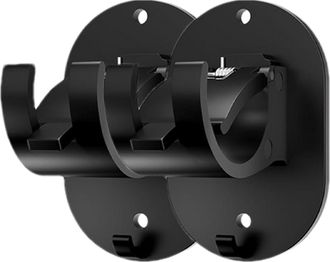 Generic Vorhänge ohne Bohren, selbstklebende Halterungen für Vorhänge, robustes Halterungsset für Gardinenstange, Haken für Wandstange, Sticker, Aufkleber für