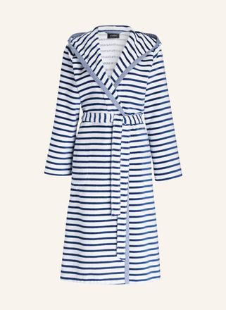 Caw&Ouml; Damen-Bademantel Breton Mit Kapuze blau