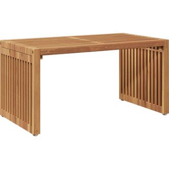 vidaXL Garten Beistelltisch Braun 70 x 37,5 x 35,5 cm Teak-Massivholz Vidaxl