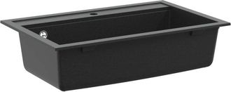 vidaXL Waschbecken Schwarz 795 x 505 mm Granit vidaXL