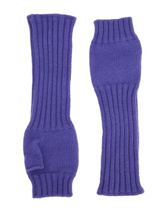 8 by YOOX RECYCLED WOOL FINGERLESS CABLE KNIT LONG GLOVES