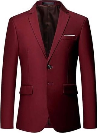 Generic Vestes de costume 2024 pour hommes, blazer décontracté ouvert sur le devant, couleur unie, mince à simple boutonnage, manteau daffaires, de bureau, ro